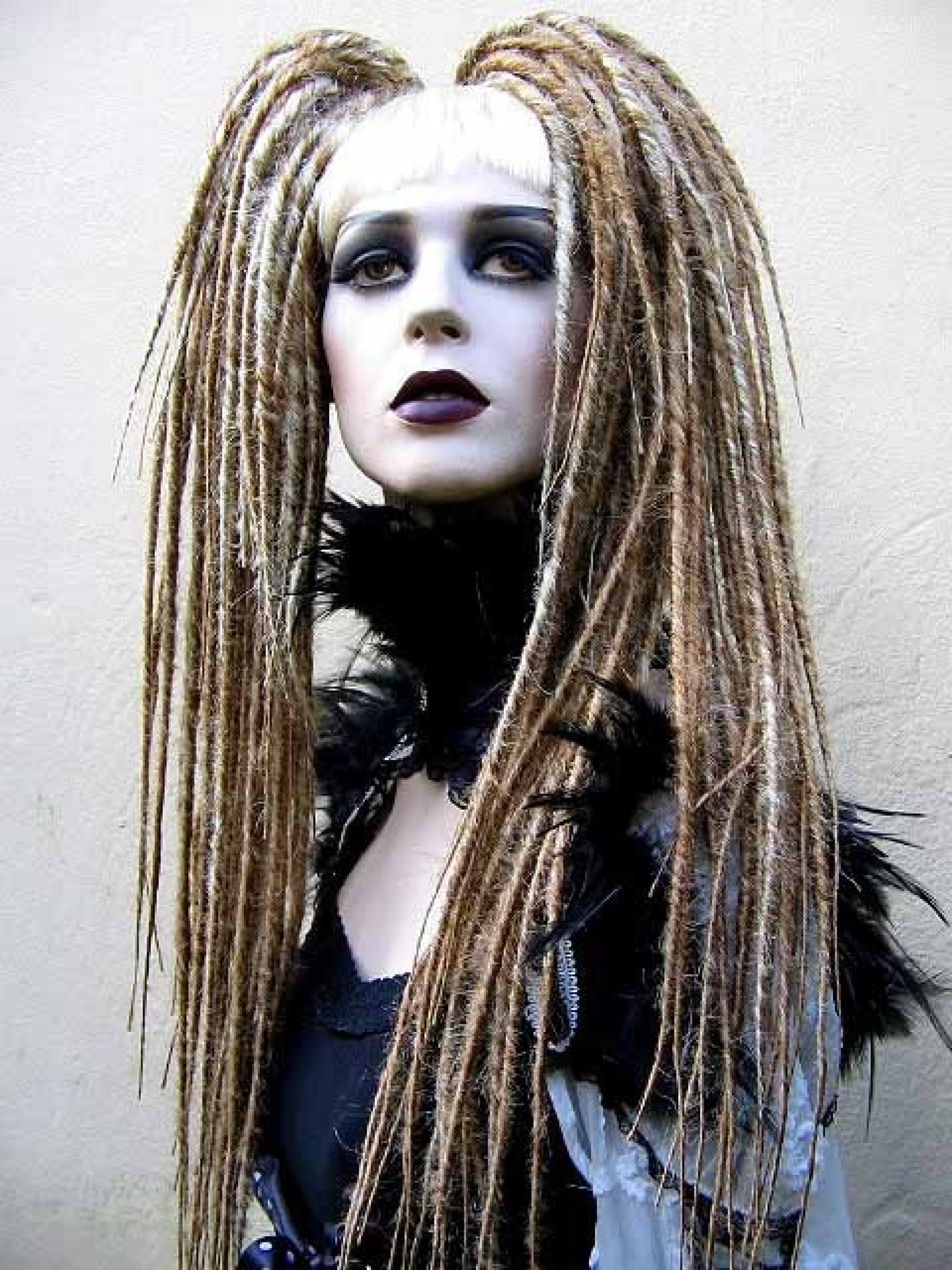 Synthetic Dread Falls in Auburn/Plat Blonde Mix