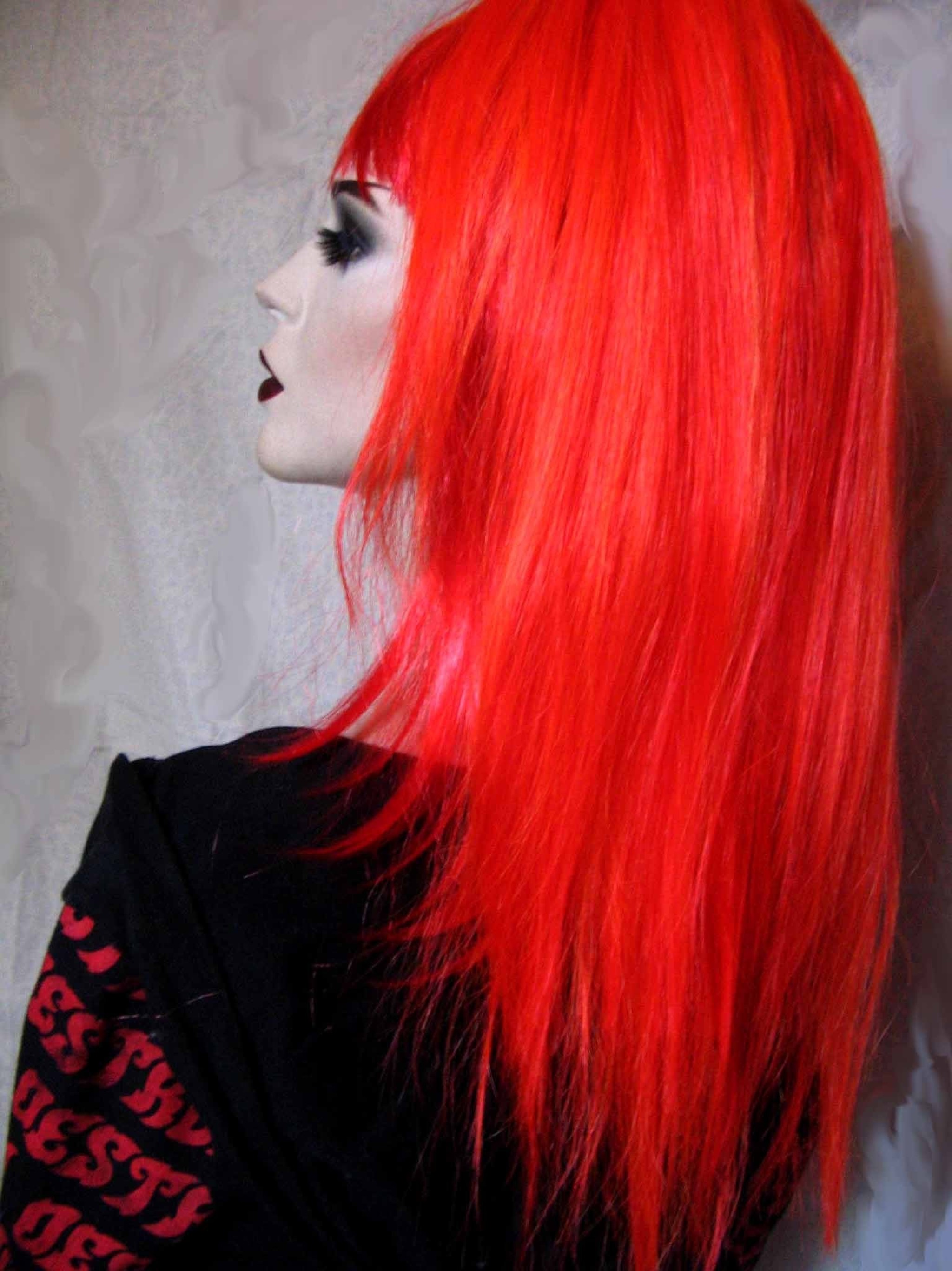 Synthetic Hair Fall in Paramore Red